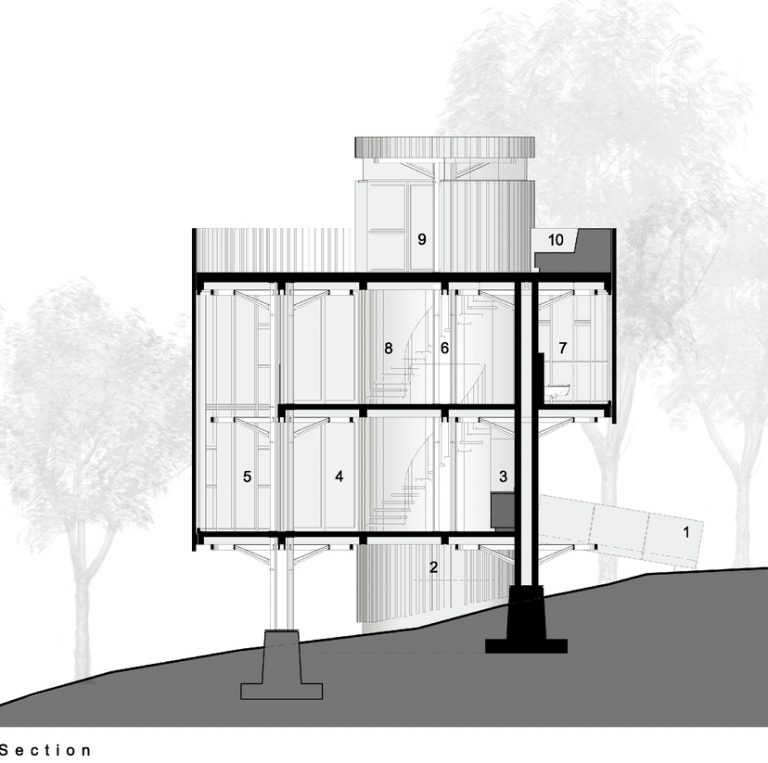 Projet (2016) Résidence Privé Unique Verticale Paarman Treehouse, Malan ...
